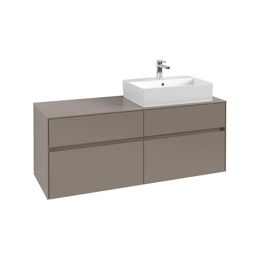 Villeroy & Boch V&B Waschtischunterschrank Collaro 140x54,8x50cm, WT rechts, black oak ; Villeroy & Boch (C13300AB)
