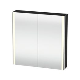 Duravit Universal-Spiegelschrank XSquare 80x80x15,5cm, graph matt, 2 Tür, LED (XS7112080800000)