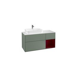 Villeroy & Boch V&B Waschtischunterschrank Finion 120cm, Pl wh. m, Reg re Peo, Oli. m Lac ; Villeroy & Boch (F401HBGM)