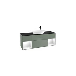 Villeroy & Boch V&B Waschtischunterschrank Finion 160cm, Pl b m, Rg g wh. Lac, Oli. m Lac ; Villeroy & Boch (F982GFGM)