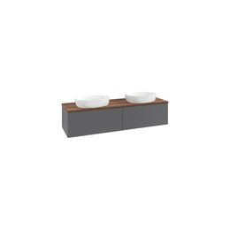 Villeroy & Boch V&B Waschtischunterschrank mit Frontstruktur -Beleuchtung Antao 160x50cm, WBP w. wal, Anthrac. m Lac ; Villeroy & Boch (L39112GK)