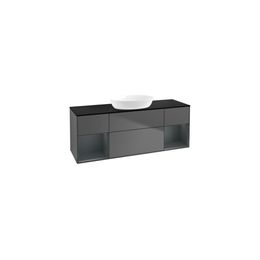 Villeroy & Boch V&B Waschtischunterschrank Finion 160cm, Pl b m, Reg md m Lac, Anthrac. m ; Villeroy & Boch (FD02HGGK)