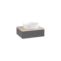 Villeroy & Boch V&B Waschtischunterschrank ohne Frontstruktur -Beleuchtung Antao 60x19x50cm, WBP botti., Anthrac. m Lac ; Villeroy & Boch (L07013GK)