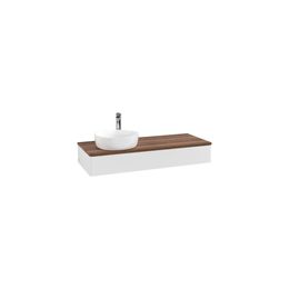 Villeroy & Boch V&B Waschtischunterschrank mit Frontstruktur, mit Beleuchtung Antao 120x19x50cm, HL, WBP w. wal, glo wh. Lac ; Villeroy & Boch (L11152GF)