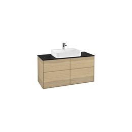 Villeroy & Boch V&B Waschtischunterschrank Wandbeleuchtung Finion 120x60,3cm, Abd.-Pl. bla m, Oak Veneer ; Villeroy & Boch (G38200PC)