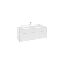Villeroy & Boch V&B Waschtischunterschrank Collaro 140x54,8x50cm, WT mittig, white matt ; Villeroy & Boch (C09200MS)