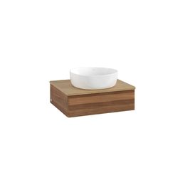Villeroy & Boch V&B Waschtischunterschrank ohne Frontstruktur -Beleuchtung Antao 60x19x50cm, WBP-farbe hon. Oa, w. walnut ; Villeroy & Boch (L07011HM)