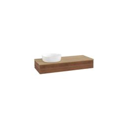 Villeroy & Boch V&B Waschtischunterschrank mit Frontstruktur, mit Beleuchtung Antao 120x19x50cm, WBP-farbe hon. Oa, w. wal ; Villeroy & Boch (L11111HM)