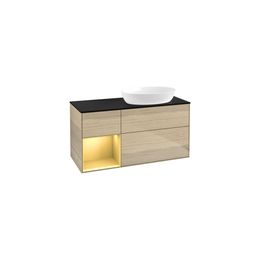 Villeroy & Boch V&B Waschtischunterschrank Wandbeleuchtung Finion 120cm, Pl bla m, Reg gol m Lac, Oa ven ; Villeroy & Boch (GA42HFPC)
