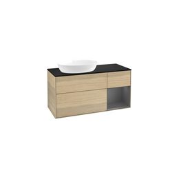 Villeroy & Boch V&B Waschtischunterschrank Finion 120cm, Pl b m, Rg Anthrac. m Lac, Oa ven ; Villeroy & Boch (FA52GKPC)