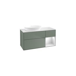 Villeroy & Boch V&B Waschtischunterschrank Finion 120cm, Pl w m, Reg wh. m Lac, Oli. m Lac ; Villeroy & Boch (FA51MTGM)