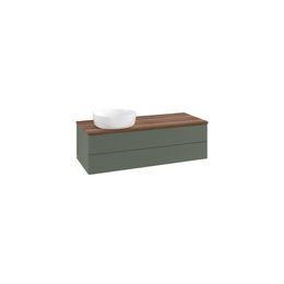 Villeroy & Boch V&B Waschtischunterschrank mit Frontstruktur, mit Beleuchtung Antao 120x36x50cm, WBP w. wal, lea gre. m Lac ; Villeroy & Boch (L22112HL)