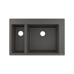 Hansgrohe Einbausp&uuml;le S510-F635 180/450 750x490mm, 1 Hpt- u 1 Zu.B, steingrau (43315290)