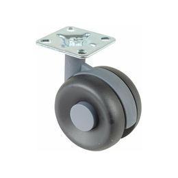 BS Rollen Doppelrolle F360 ohne Feststeller Rad Ø 60mm Kunststoff (F360.060)