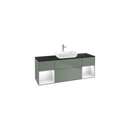 Villeroy & Boch V&B Waschtischunterschrank Wandbeleuchtung Finion 160cm, Pl b m, Rg g wh. Lac, Oli. m Lac ; Villeroy & Boch (G862GFGM)