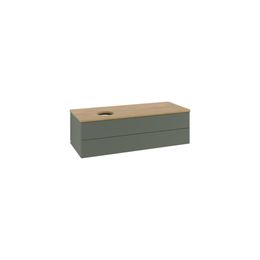 Villeroy & Boch V&B Waschtischunterschrank mit Frontstruktur, mit Beleuchtung Antao 120x36x50cm, WBP hon. Oa, lea gre. m Lac ; Villeroy & Boch (L22111HL)