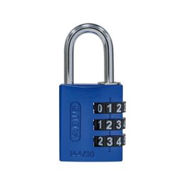 Abus Zahlen-Vorhangschloss 144/30 Lock-Tag Aluminium, blau (80914)