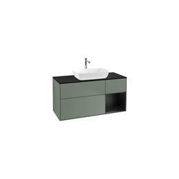 Villeroy & Boch V&B Waschtischunterschrank Finion 120cm, Pl b m, Reg bla m Lac, Oli. m Lac ; Villeroy & Boch (F832PDGM)