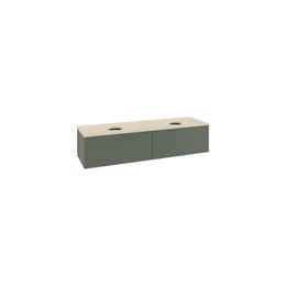 Villeroy & Boch V&B Waschtischunterschrank mit Frontstruktur -Beleuchtung Antao 160x50cm, WBP botti., lea gre. m Lac ; Villeroy & Boch (L39113HL)