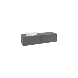 Villeroy & Boch V&B Waschtischunterschrank mit Frontstruktur Antao 160x50cm, WBP-farbe Lac, Anthrac. m Lac ; Villeroy & Boch (K37110GK)