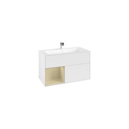 Villeroy & Boch V&B Waschtischunterschrank Finion Reg li si Gr m Lac, White matt lacquer ; Villeroy & Boch (F030HJMT)