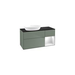 Villeroy & Boch V&B Waschtischunterschrank Finion 120cm, Pl b m, Rg g wh. Lac, Oli. m Lac ; Villeroy & Boch (FA52GFGM)