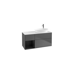 Villeroy & Boch V&B Waschtischunterschrank Wandbeleuchtung Finion 120cm, Pl w m, Reg bla m Lac, Anthrac. m ; Villeroy & Boch (F921PDGK)