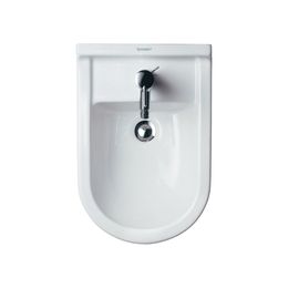 Duravit Wand-Bidet Starck 3 35,5x54cm, m HL, &Uuml;L, Hahnlochbank, wei&szlig; (2230150000)
