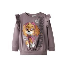 name it Sweatshirt 'NMFSanna Paw' M&auml;dchen Gr&ouml;&szlig;e 110 cognac / mauve / pink / wei&szlig;