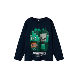 name it Shirt 'NKMAc Minecraft' Jungen Gr&ouml;&szlig;e 116 navy / grasgr&uuml;n / wei&szlig;