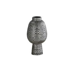 HOME STORY Deko Vase schwarz Polyresin (Kunstharz) Ma&szlig;e (cm): H: 38 &Oslash;: 21.0 &raquo; M&ouml;bel Kraft