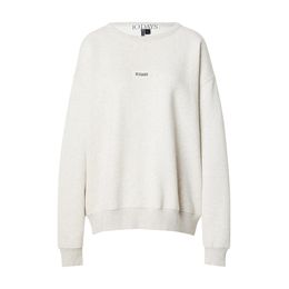 10DAYS Sweatshirt 'The Clean Statement' Damen Gr&ouml;&szlig;e L hellgrau / schwarz