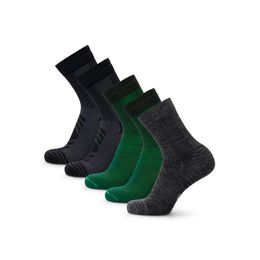 DANISH ENDURANCE Sportsocken Herren Gr&ouml;&szlig;e 35/38 graumeliert / gr&uuml;n / hellgr&uuml;n / schwarz