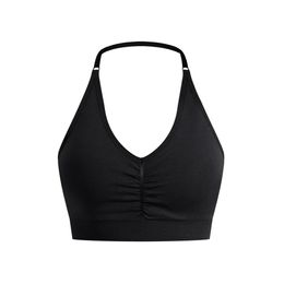 Smilodox Sport Bh Silvia Scrunch Seamless Neckholder Damen Gr&ouml;&szlig;e S schwarz