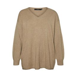 Vero Moda Curve Pullover 'VMCGOLD' Damen Gr&ouml;&szlig;e XXL dunkelbeige