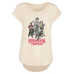 F4NT4STIC T-Shirt 'Stranger Things Netflix TV Series' Damen Gr&ouml;&szlig;e 4XL sand / mint / cranberry / schwarz
