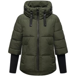Navahoo Jacke 'Lotusherz XIV' Damen Gr&ouml;&szlig;e S oliv / schwarz Winterjacke