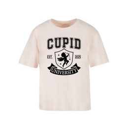F4NT4STIC T-Shirt 'Cupid University Valentinstag' Damen Gr&ouml;&szlig;e XXL pastellpink / schwarz