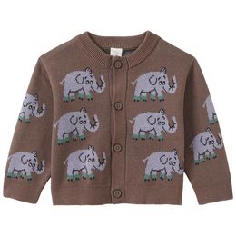 Topomini Newborn Strickjacke mit Tier-Allover