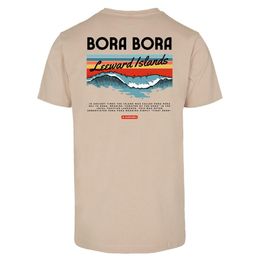 F4NT4STIC T Shirt 'Bora Bora Leewards Island' Herren Gr&ouml;&szlig;e 4XL sand / blau / gelb / schwarz / wei&szlig;