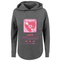 F4NT4STIC Sweatshirt 'Love Oldies Playlist Valentinstag' female Grey size S
