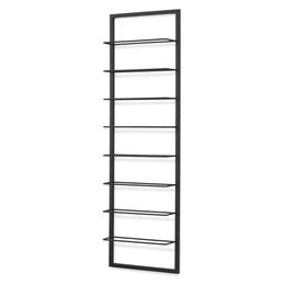 LIFA LIVING Weinregal "Luc" in Schwarz - (B)30 x (H)99,5 x (T)9,5 cm - 62% | Regale