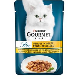 Gourmet Perle Genuss in Gelee mit Huhn Katzen-Nassfutter ohne k&uuml;nstliche Farbstoffe 26x85g
