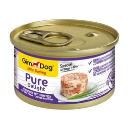 Gimdog Little Darling Pure Delight H&uuml;hnchen mit Thunfisch Hunde-Nassfutter getreidefrei 12x85g