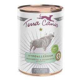 Terra Canis HYPOALLERGEN &ndash; Wasserb&uuml;ffel mit S&uuml;&szlig;kartoffel Hunde-Nassfutter hypoallergen 6x400g