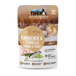 Tundra Cat Pouchpack Kaninchen & Forelle Katzen-Nassfutter ohne Getreide und Zucker 16x85g