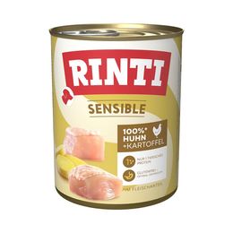 Rinti Sensible Huhn & Kartoffel Hunde-Nassfutter f&uuml;r Allergiker geeignet 6x800g