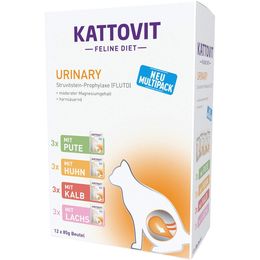 Kattovit URINARY Multipack Katzen-Nassfutter zur Harnsteinprophylaxe 12x85g