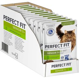 12x85g Perfect Fit Katzenfutter Senior mit Truthahn & Karotten