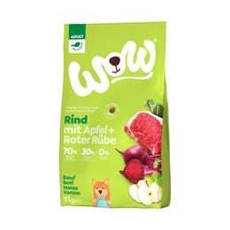 WOW! Minis Adult Rind mit Apfel und Roter Rübe Hunde-Trockenfutter Rind getreidefrei